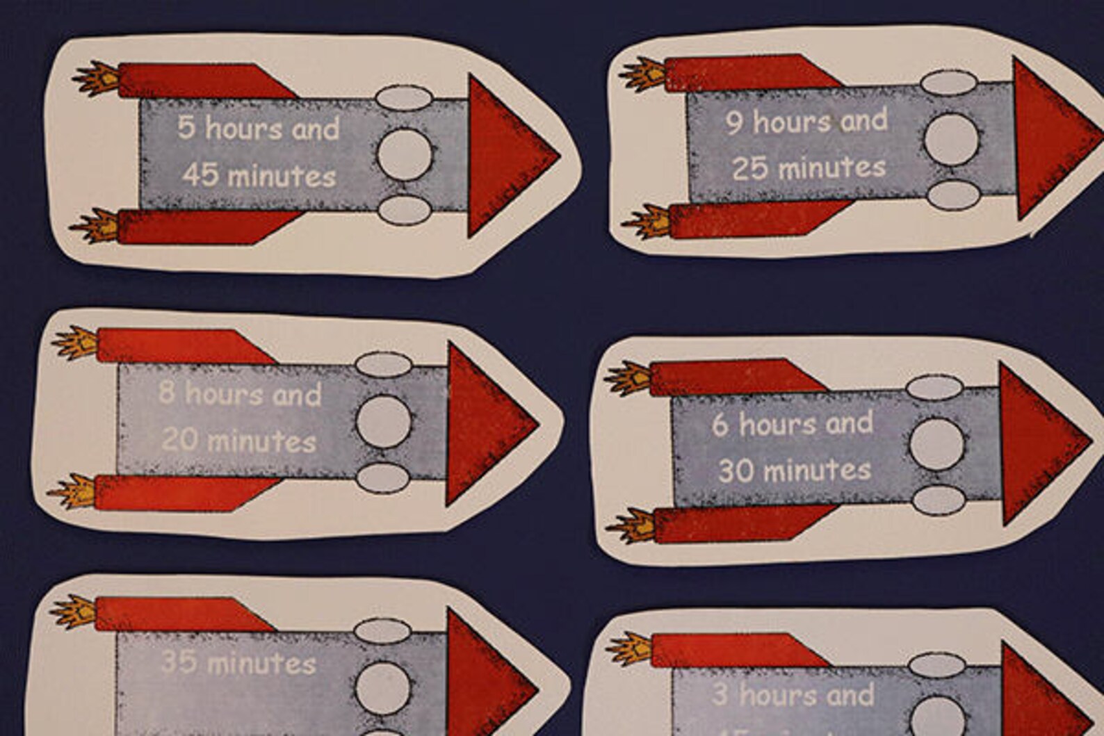 Elapsed Time Space Travel Printable File Folder Game Math | Etsy