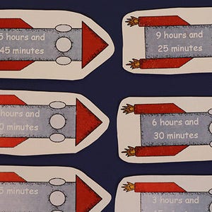 Elapsed Time - Space Travel- Printable File Folder Game Math Homeschool ...