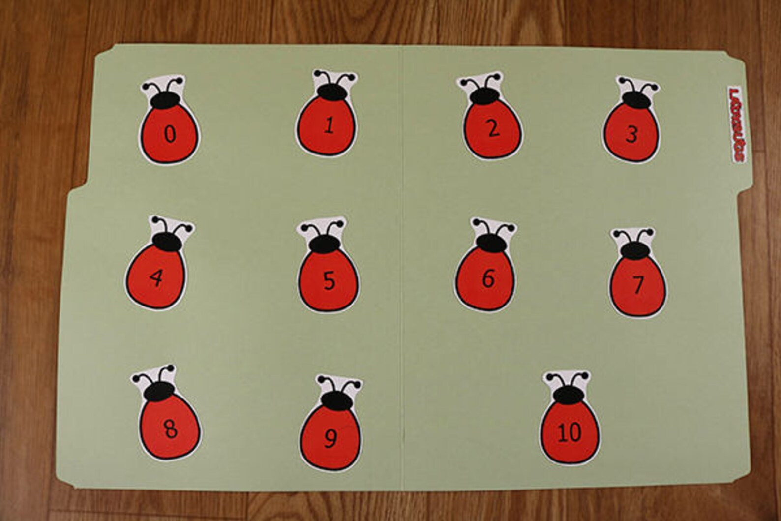 Counting Numbers - Ladybug Numbers - Printable File Folder Game PDF ...