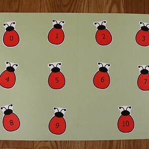 Counting Numbers - Ladybug Numbers - Printable File Folder Game PDF ...