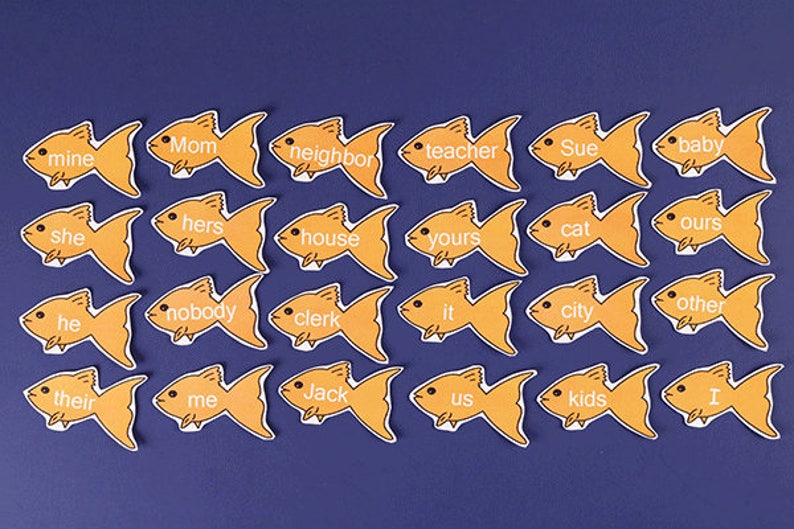 Pronouns - Pronoun Fish- Printable File Folder Game- PDF Download-2nd ...