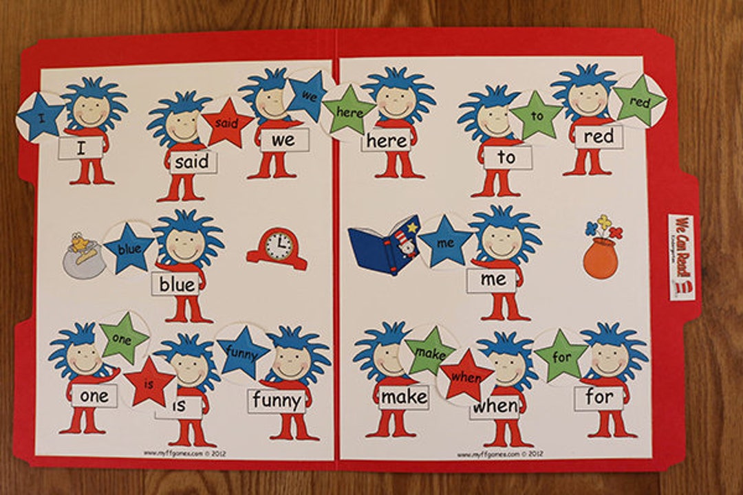 Dolch Sight Words - We Can Read! Printable File Folder Game - Etsy