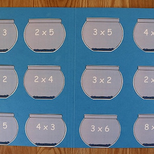 Multiplication - Fish Facts - Printable File Folder Game PDF Download ...