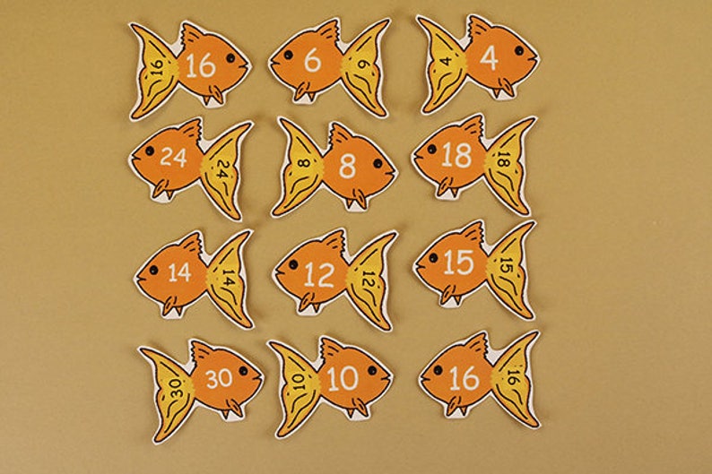 Multiplication - Fish Facts - Printable File Folder Game PDF Download ...