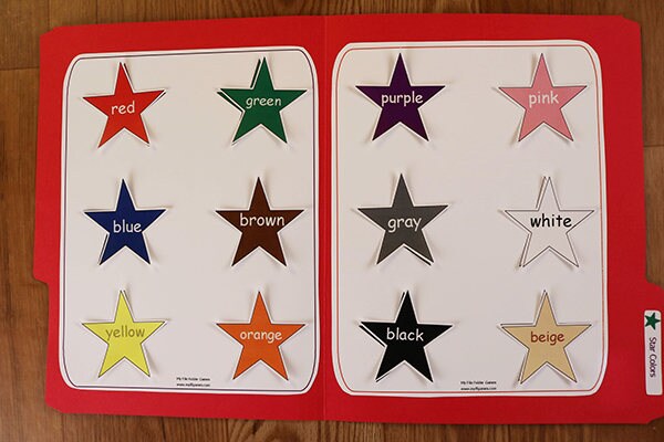Color Matching - Star Colors - Printable File Folder Game PDF Download ...