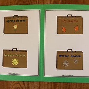 Seasonal Objects Sort - Season Sorters - Printable File Folder Game ...
