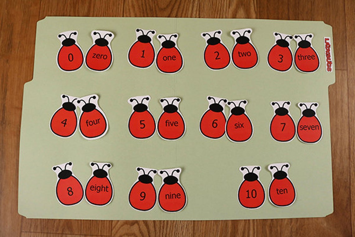 Counting Numbers - Ladybug Numbers - Printable File Folder Game PDF ...