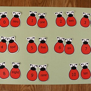 Counting Numbers - Ladybug Numbers - Printable File Folder Game PDF ...