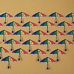 Upper /lowercase Letters - April Showers - Printable File Folder Game ...
