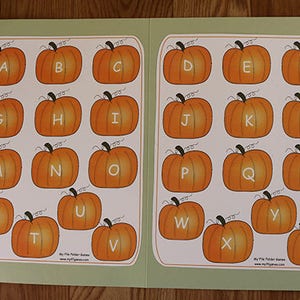 Upper/lowercase Letters Pumpkin Letters Printable File - Etsy
