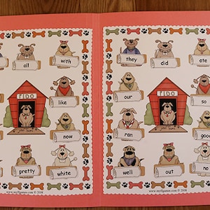 Dolch Sight Words Primer - Dog Days - Printable File Folder Game PDF ...