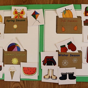 Seasonal Objects Sort - Season Sorters - Printable File Folder Game ...
