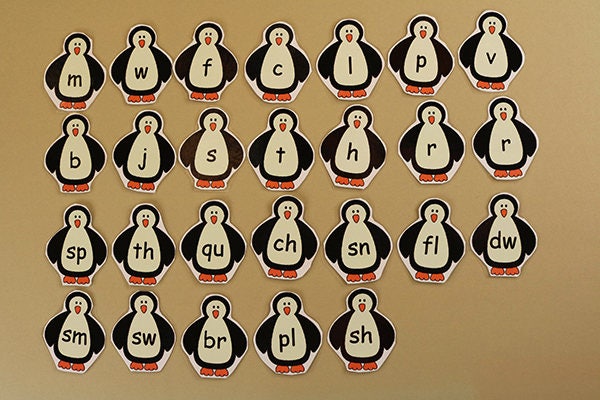 Word Families: -an, -at, -ake, -ell - Penguin Party Set 1 - Printable ...
