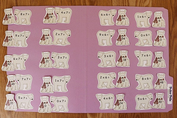 Multiplication Fact Families 0-9 Mega Pack Polar Pals Printable File ...