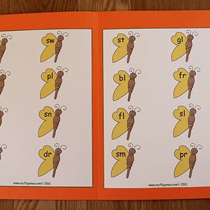 Reading Blends - Butterfly Blends - Printable File Folder Game PDF ...