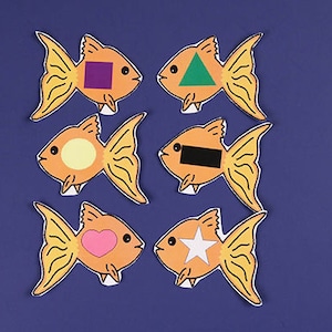 Shape Matching - Fish Shapes- Printable File Folder Game PDF Download ...
