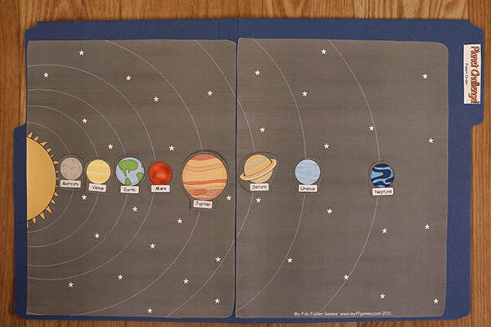 Planet Order - Planet Challenge - Printable File Folder Game PDF ...