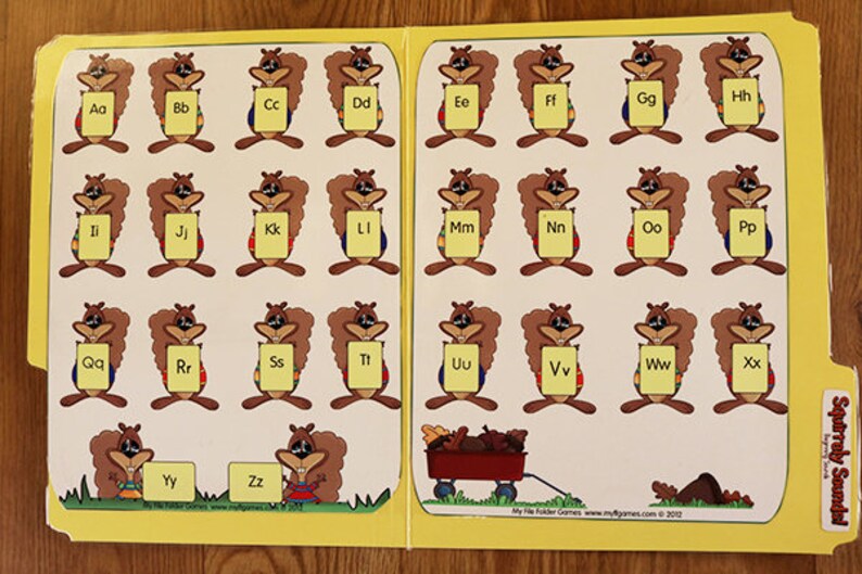 Beginning Sounds - Squirrely Sounds - Printable File Folder Game PDF ...