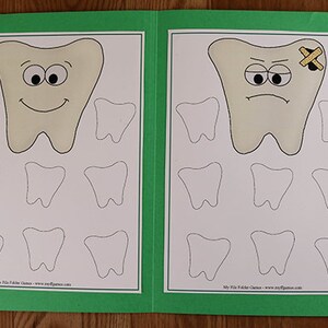 Dental Hygiene Tooth Care - Happy Teeth - Printable File Folder Game - Etsy