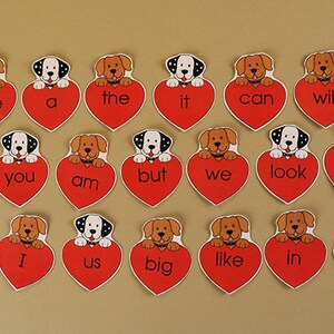 Dolch Sight Words - Puppy Love - Printable File Folder Game PDF ...