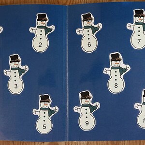 Counting Numbers - Snowman Numbers - Printable File Folder Game PDF ...