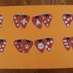 Shape Matching - Strawberry Shapes - Printable File Folder Game PDF ...