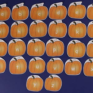 Upper/lowercase Letters - Pumpkin Letters - Printable File Folder Game ...