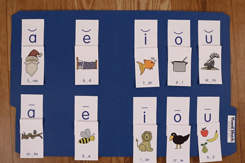 Vowel Match Up! Printable File Folder Game PDF Download - Reading 2nd ...
