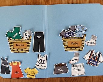 Nouns Spooky Cats Printable File Folder Game PDF Download | Etsy