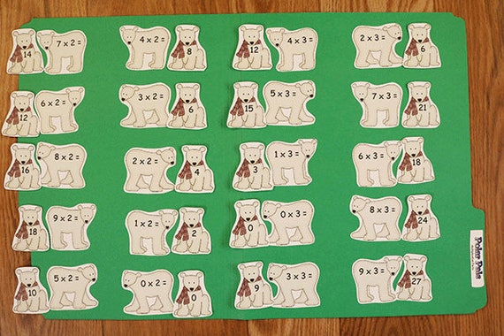 Multiplication Fact Families 0-9 Mega Pack Polar Pals | Etsy