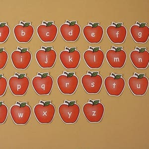 Upper & Lowercase Letters - Apple Letters - Printable File Folder Game ...