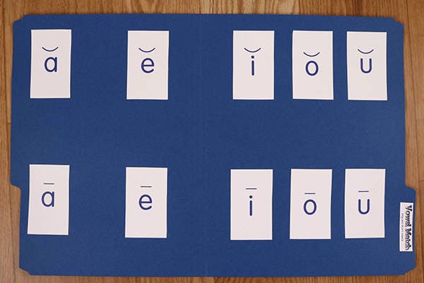 Vowel Match Up! Printable File Folder Game PDF Download - Reading 2nd ...