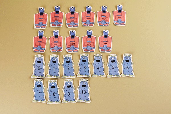 Shape Matching - Monster Shapes- Printable File Folder Game PDF ...