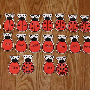 Counting Numbers - Ladybug Numbers - Printable File Folder Game PDF ...