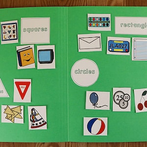 Sorting Shapes - Printable File Folder Game PDF Download - Preschool ...