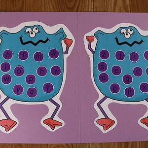 Upper/lowercase Letters - Monster Letters - Printable File Folder Game ...