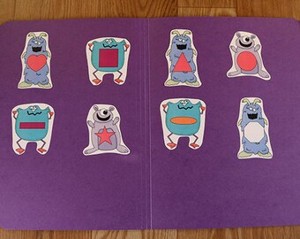 Sorting Shapes Printable File Folder Game PDF Download | Etsy
