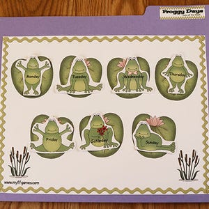 Days of the Week - Froggy Days - Printable File Folder Game PDF ...