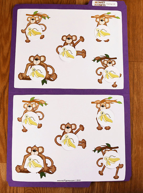 5 Pack just Counting Printable File Folder Game PDF Download Preschool ...