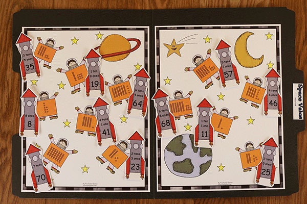 Place Value Space Value Printable File Folder Game PDF Download Math ...