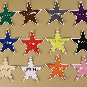 Color Matching - Star Colors - Printable File Folder Game PDF Download ...