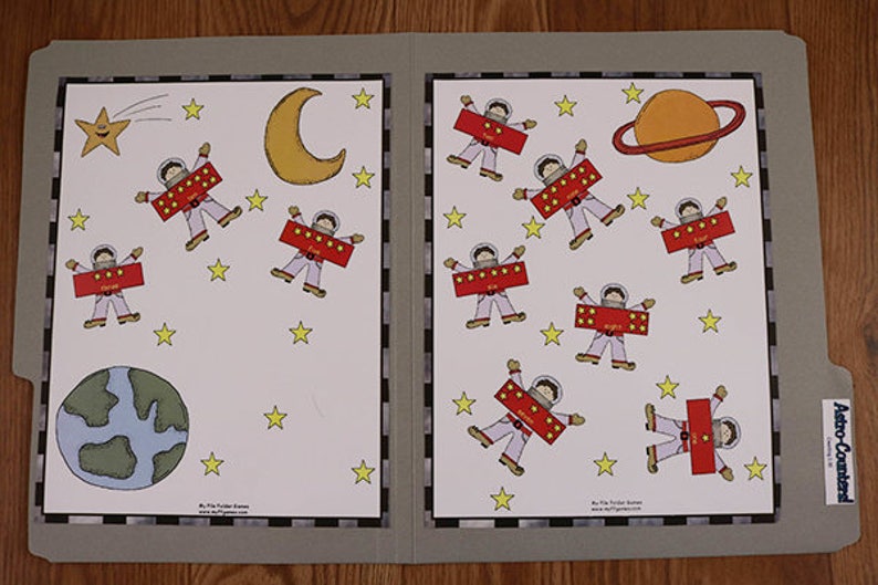 Counting Numbers - Astro-counters - Printable File Folder Game PDF ...
