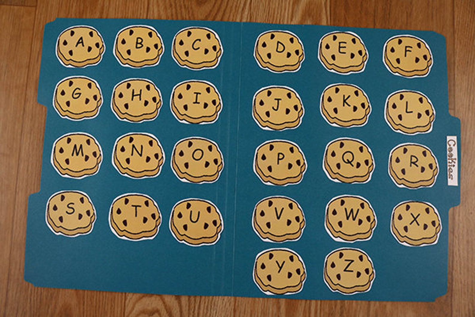 Upper & Lowercase Letters - Cookie Letters - Printable File Folder Game ...