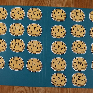 Upper & Lowercase Letters - Cookie Letters - Printable File Folder Game ...