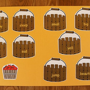 Synonyms - Apple Fun - Printable File Folder Game PDF Download - 2nd ...