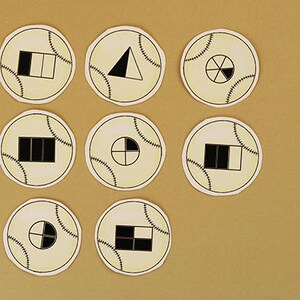 Fractions - Batting up Fractions- Printable File Folder Game PDF ...