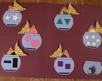 Shape Matching Monster Shapes Printable File Folder Game | Etsy