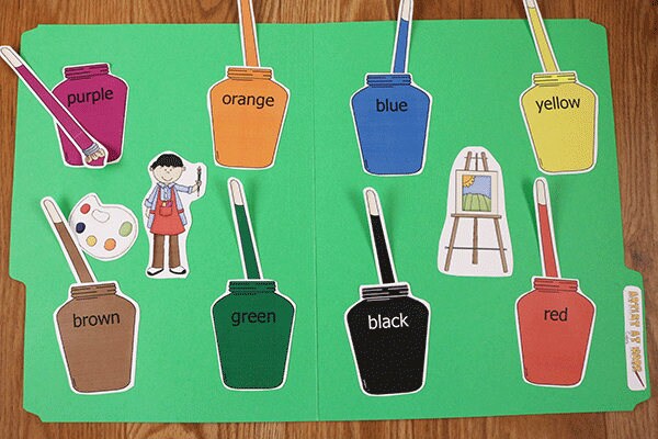 5 Pack Folder Games!- Just Colors! - Printable File Folder Games ...