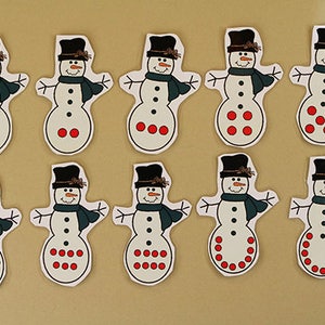 Counting Numbers - Snowman Numbers - Printable File Folder Game PDF ...