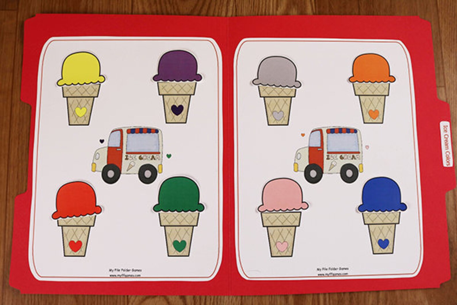 5 Pack Folder Games!- Just Colors! - Printable File Folder Games ...